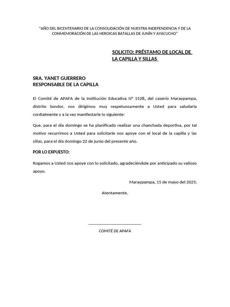 Solicito Prestamo Local | PDF