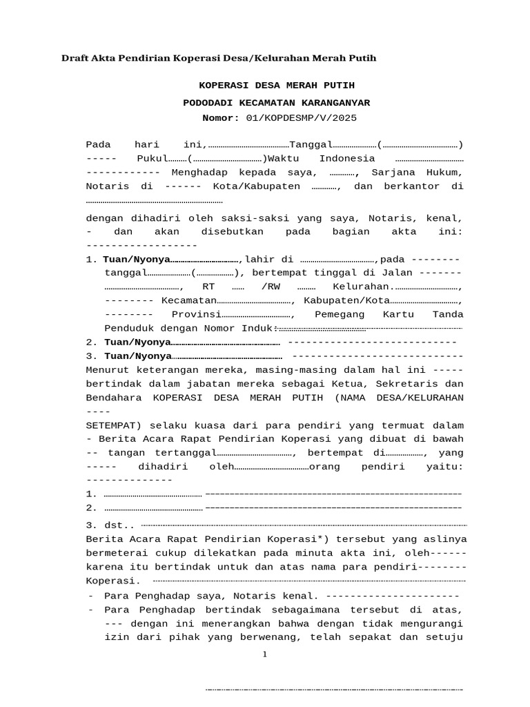 Draft Ad Art Kopdes Merah Putih | PDF