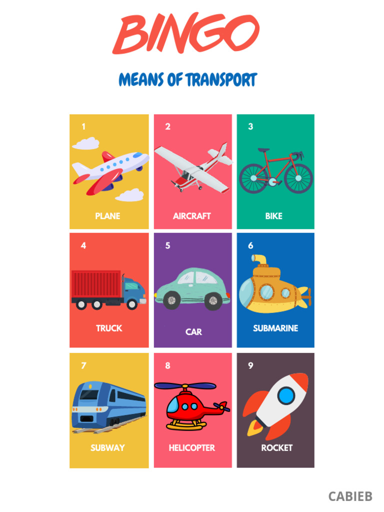 Bingo - Transportations | PDF