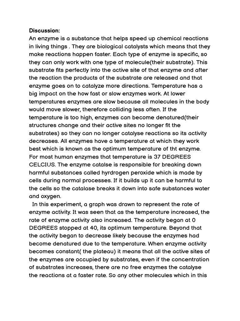 CSEC Biology Enzymes Lab | PDF