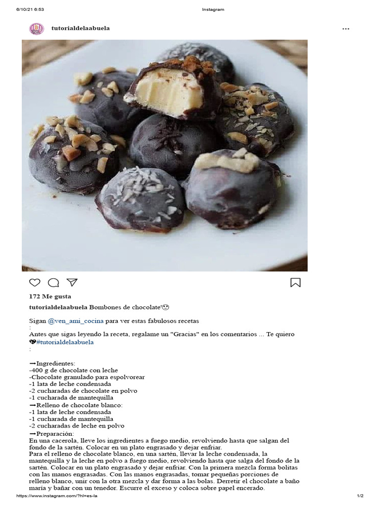 Bombones de Chocolate | PDF