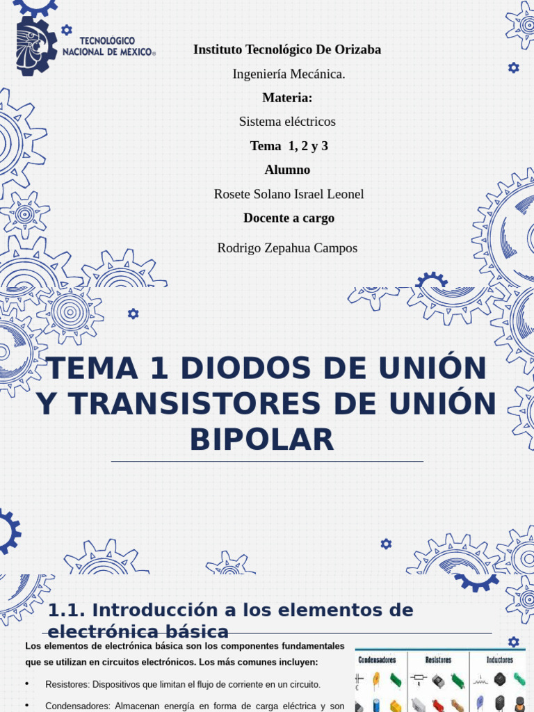 Trabajo Final - Rosete Solano Israel Leonel | PDF | Transistor de unión ...