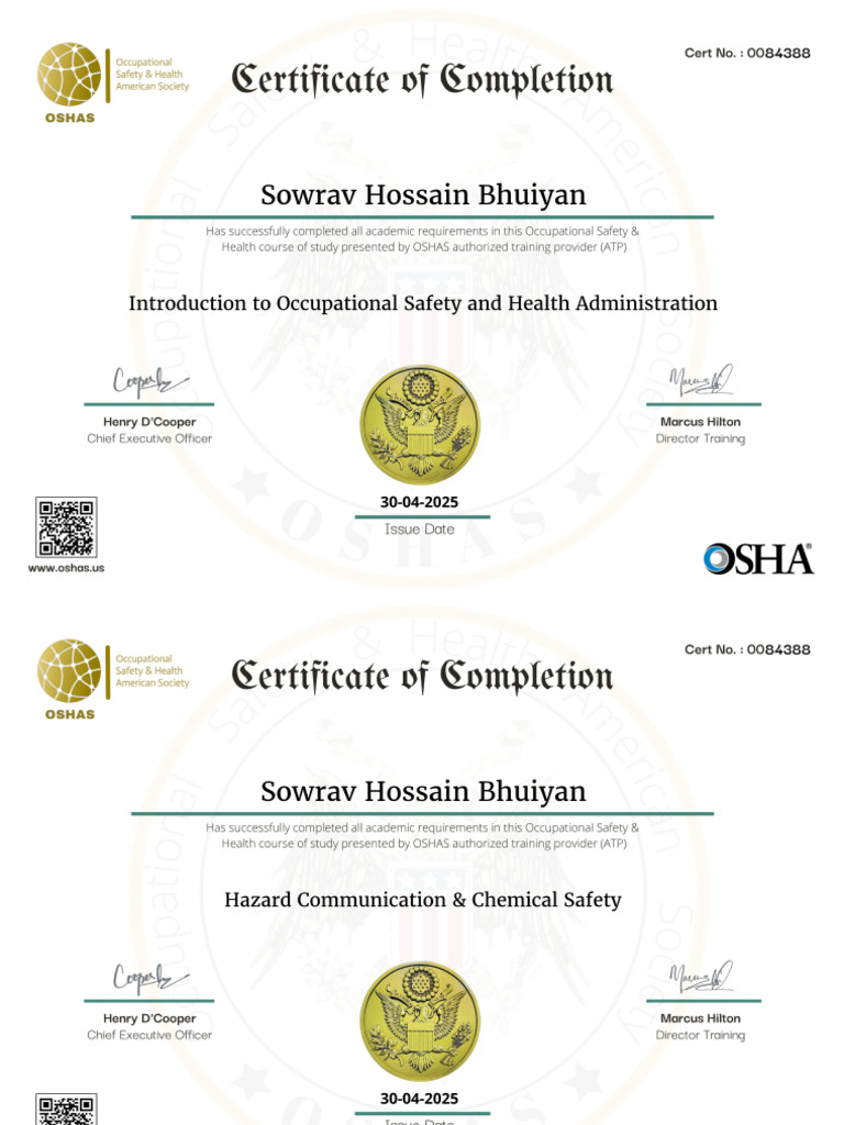 Extra Certificates | PDF