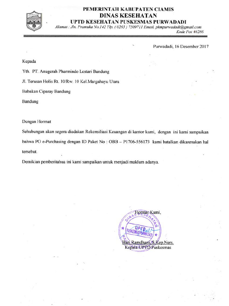 Po Anugrah Pharmindo PKM PWD | PDF