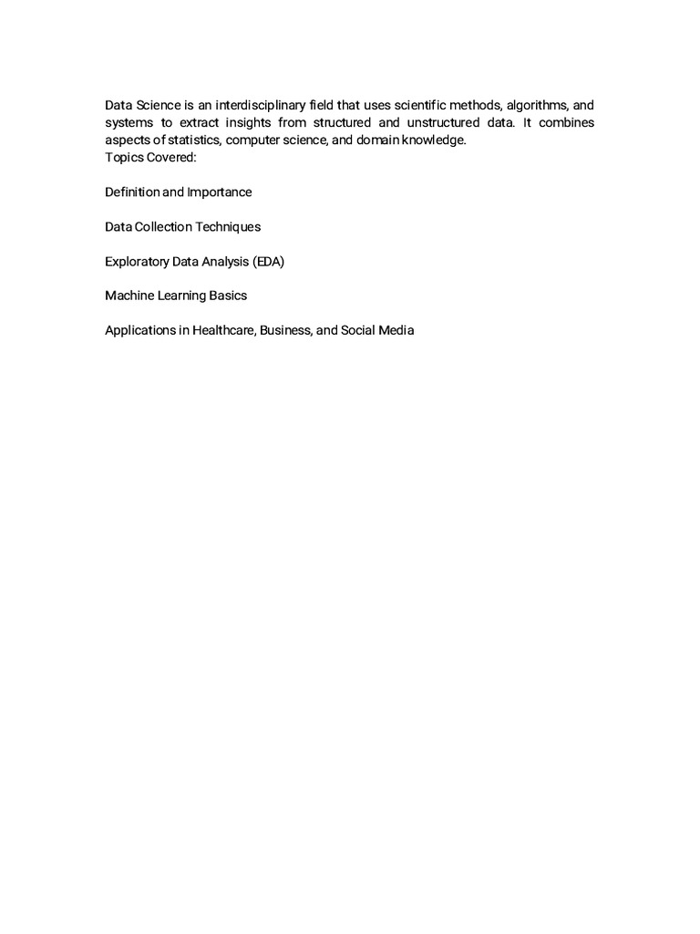 Introduction to Data Science | PDF