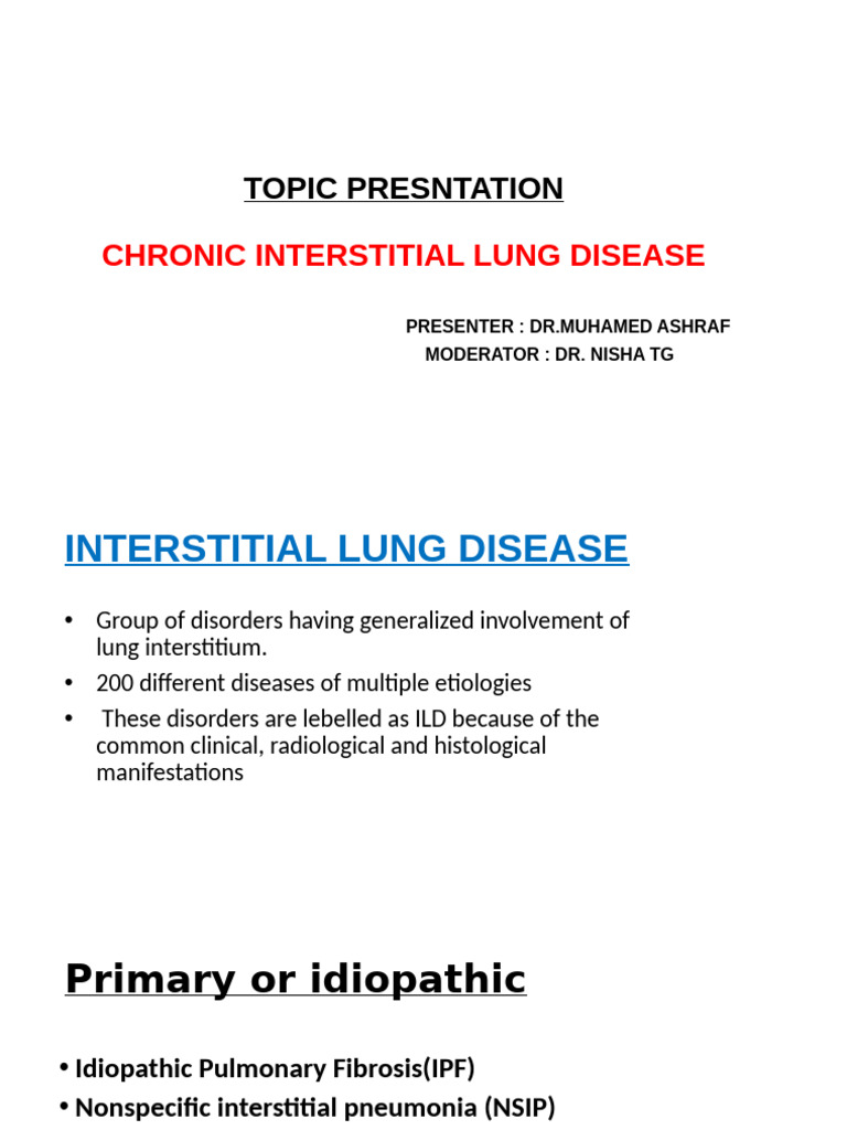 Chronc Interstitial Lung Disease | PDF | Lung | Respiratory Diseases