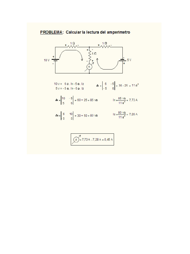 Ejemplo Método de Mallas | PDF