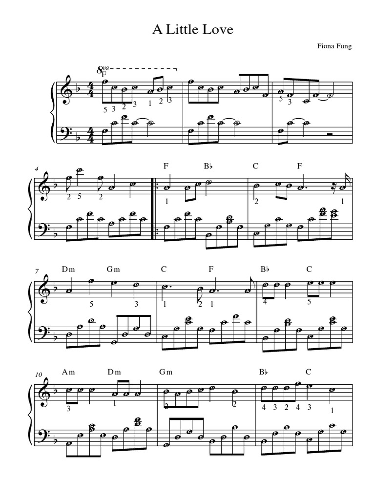 A Little Love - Fiona Fung Sheet Music | PDF