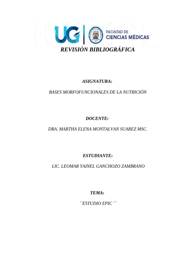 ESTUDIO EPIC | PDF | Dieta | Cáncer