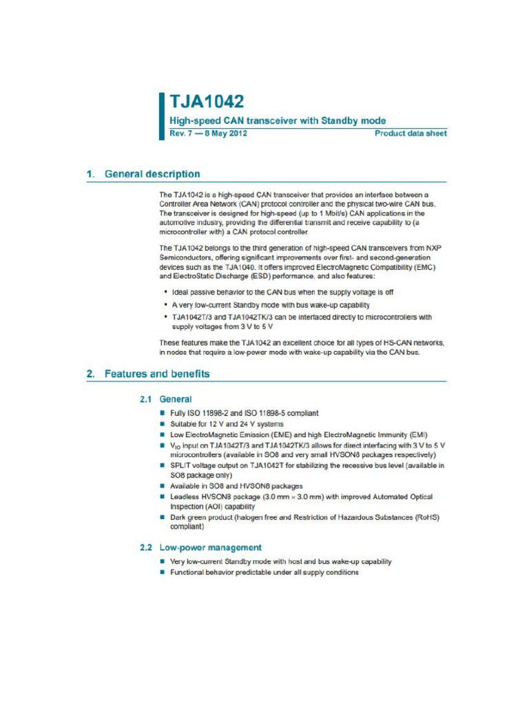 TJA1042 | PDF