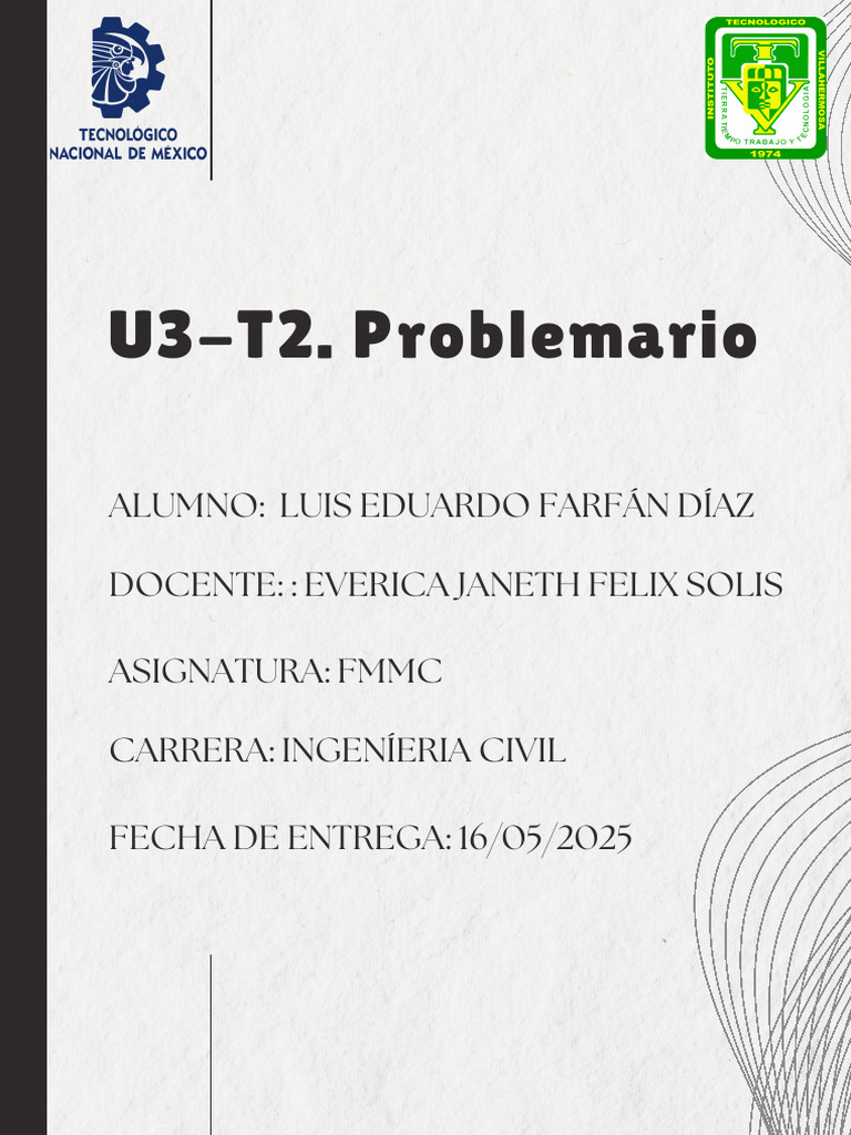 U3-T2. Problemario | PDF