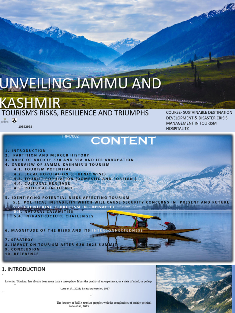 Unveiling Jammu and Kashmir Tourism's Risks, Resilience and Triumphs | PDF