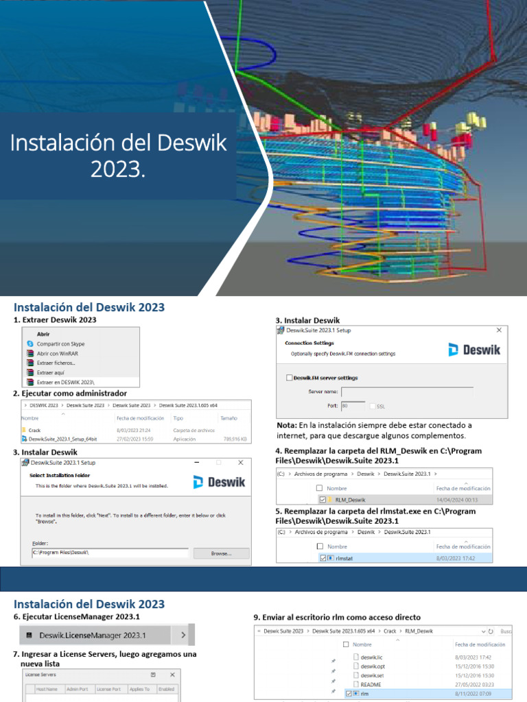 Guía de Instalación de Deswik 2023 | PDF | Archivo de computadora ...