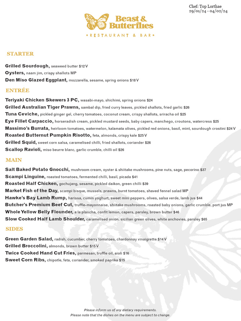 Dinner Menu | PDF