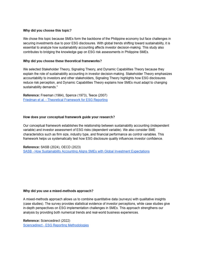 ESG Accounting Impact on Philippine SMEs | PDF | Small And Medium Sized ...