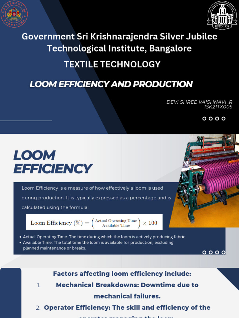 Loom Efficiency and Production | PDF