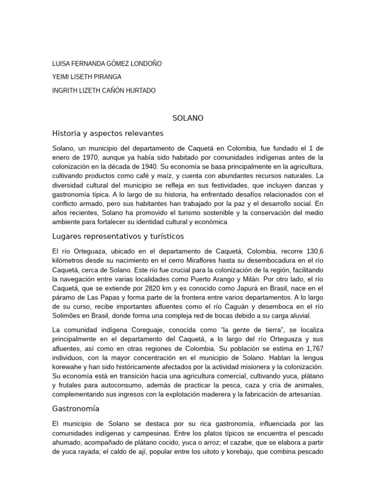 Solano | PDF | Alimentos