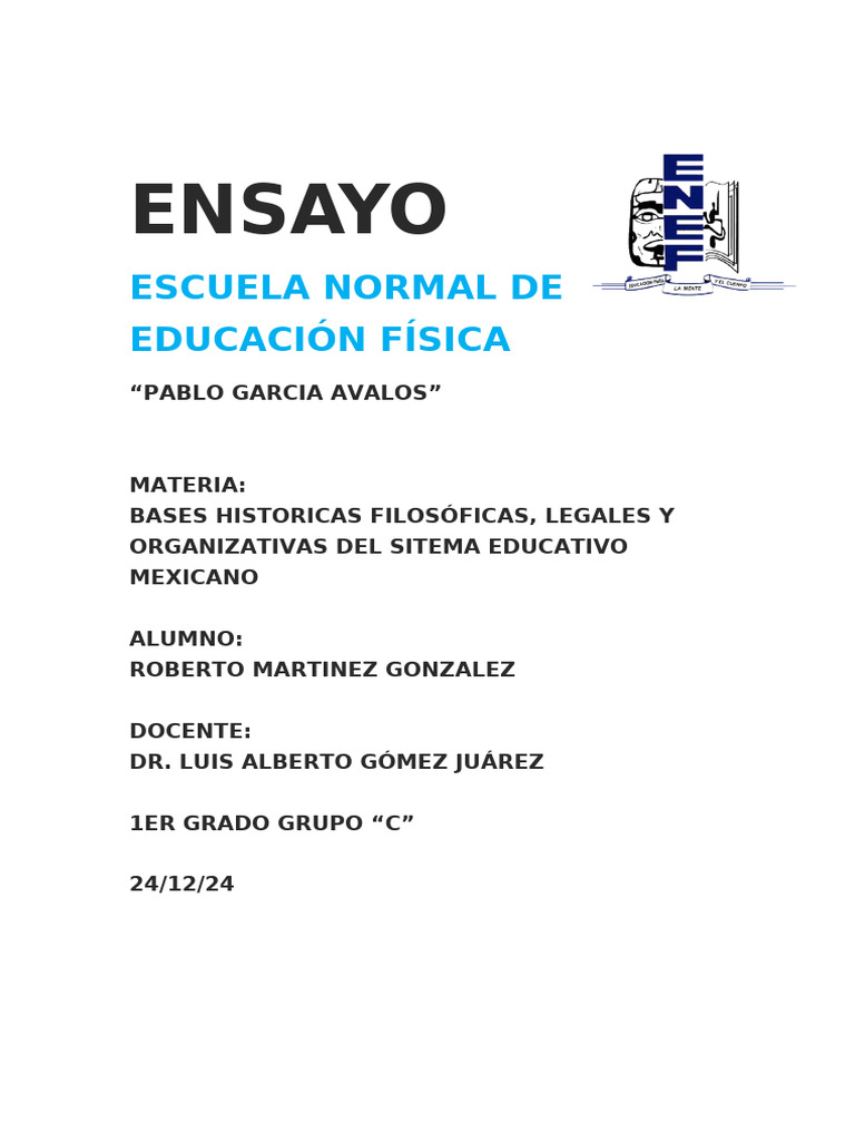 Ensayo Roberto | PDF | México | Enseñando