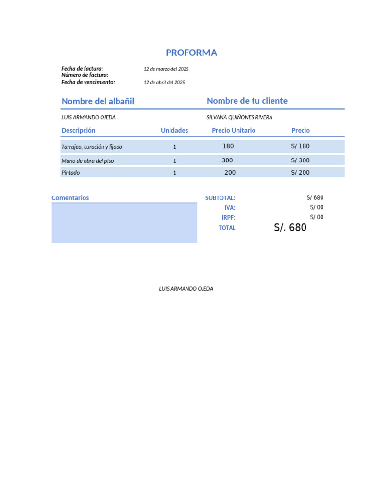 PROFORMA | PDF