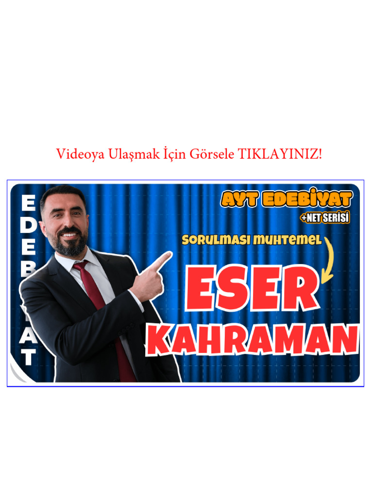Eser Kahraman Deniz Hoca | PDF
