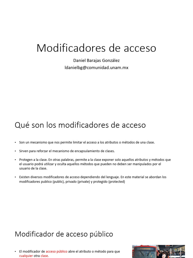 02 Modificadores de Acceso | PDF | Informática | Programación de ...
