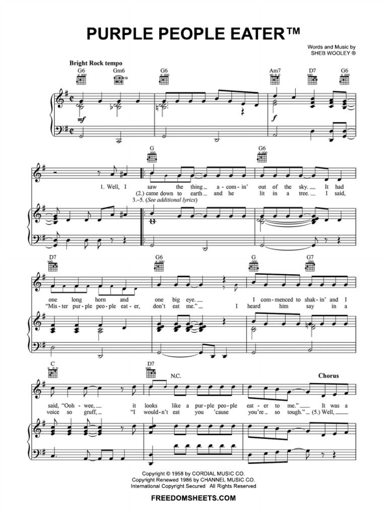 Sheb Wooley - The Purple People Eater | PDF