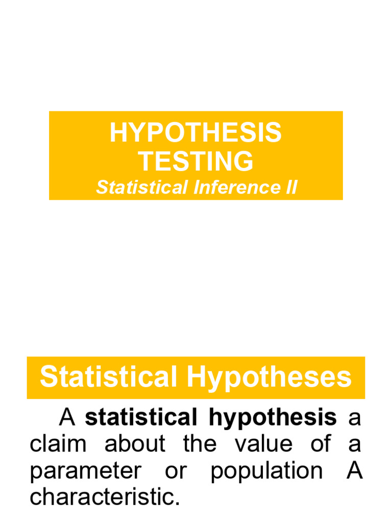 Lesson 6 Hypothesis Testing A | PDF | Statistical Significance | Null ...