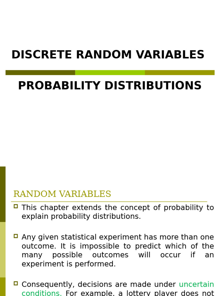 Discrete Random Variables Explained | PDF | Probability Distribution ...