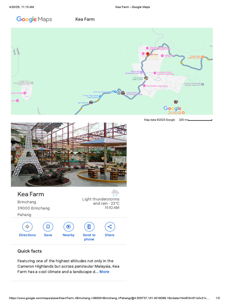 Kea Farm - Google Maps | PDF
