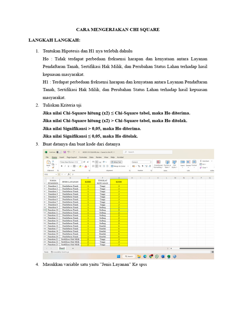 Cara Mengerjakan Chi Square | PDF