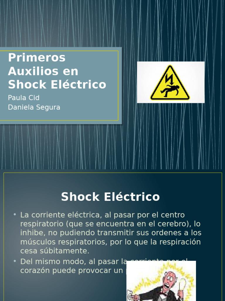 Primeros Auxilios en Shock Eléctrico: Paula Cid Daniela Segura | PDF ...