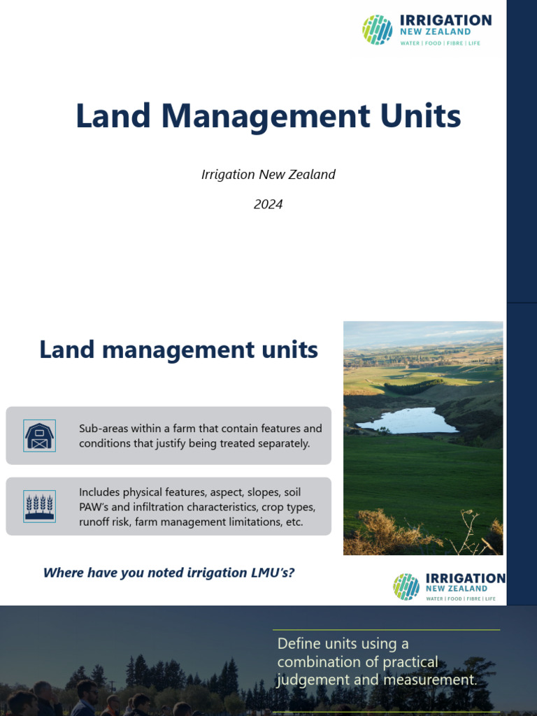 Power Point 8 Land Management Units 2024 | PDF | Irrigation ...