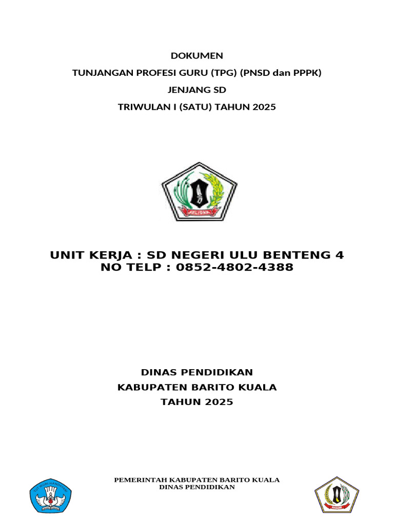 Format Baru SPTJM TPG I 2025 | PDF