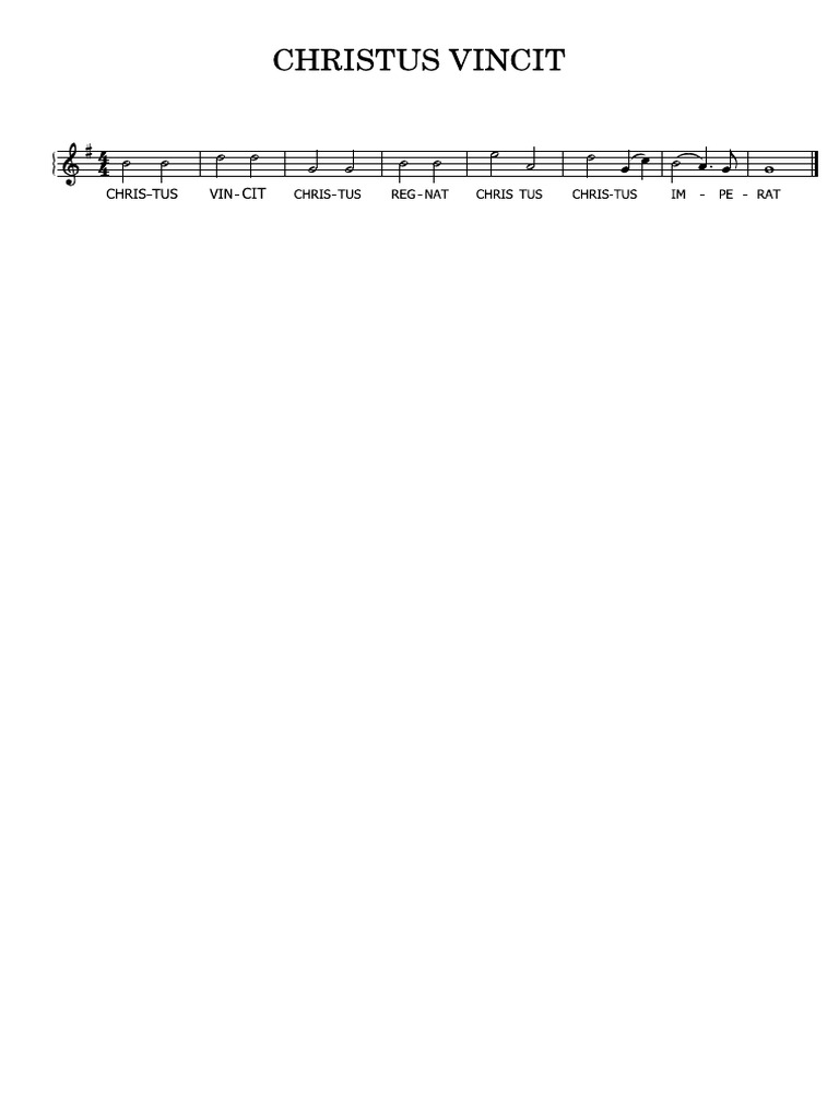 Christus Vincit | PDF