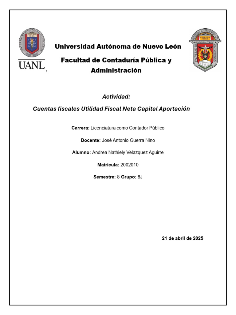 Cuentas Fiscales: UFIN, CUFIN y CUCA | PDF | Impuesto sobre la renta ...