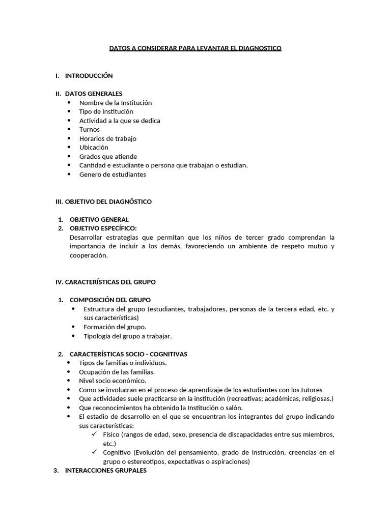 DATOS A CONSIDERAR PARA LEVANTAR EL DIAGNOSTICO_KXPSKI | PDF | Análisis ...