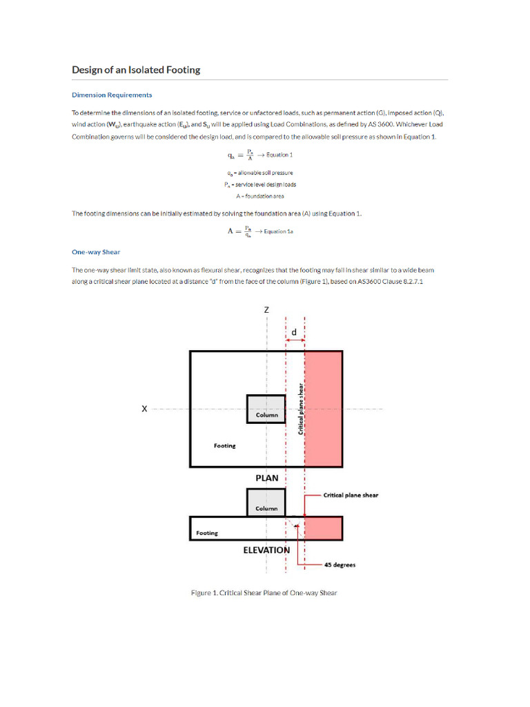 Isolated Footing Design | PDF