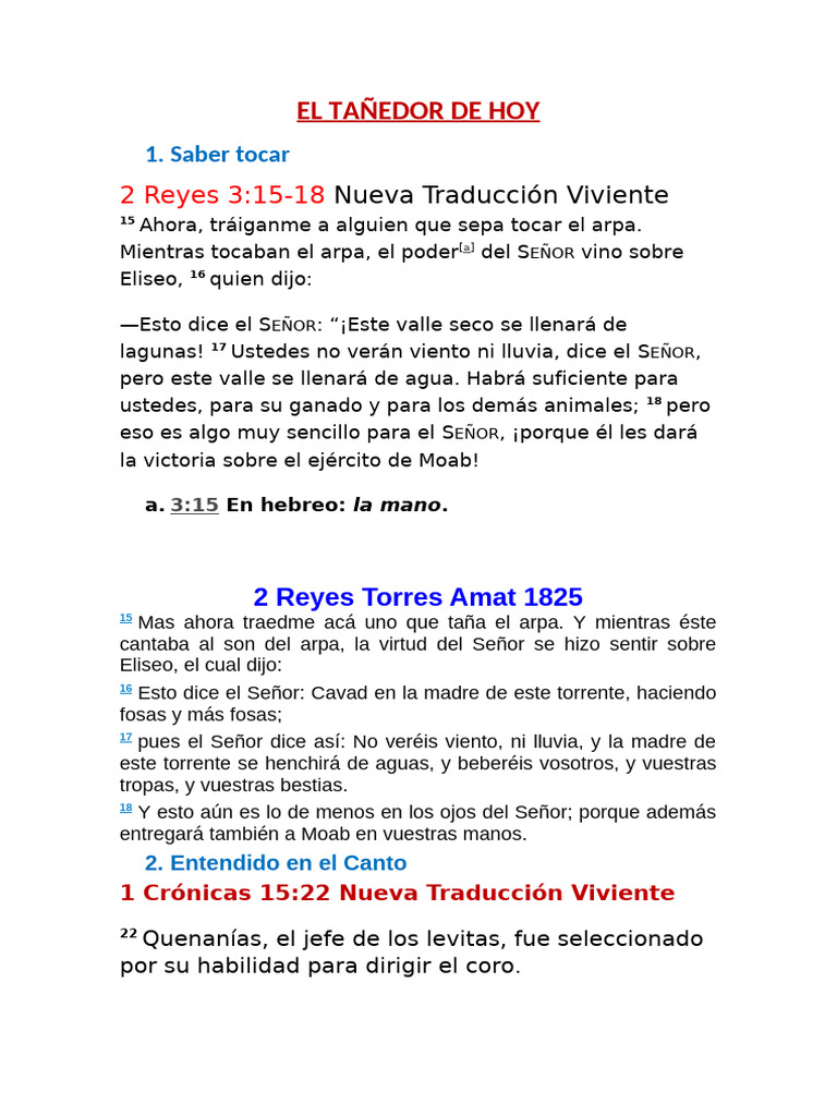 El Tañedor de Hoy | PDF | David | Saulo