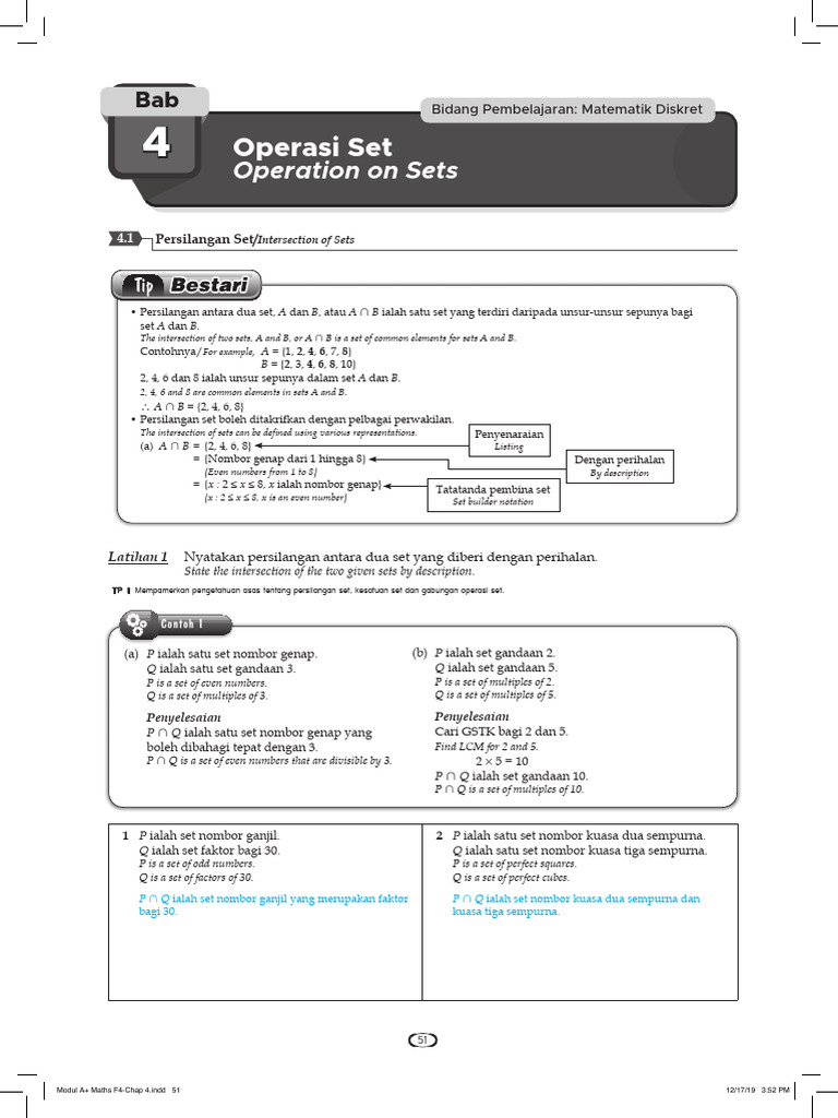 Bab 4 Operasi Set | PDF
