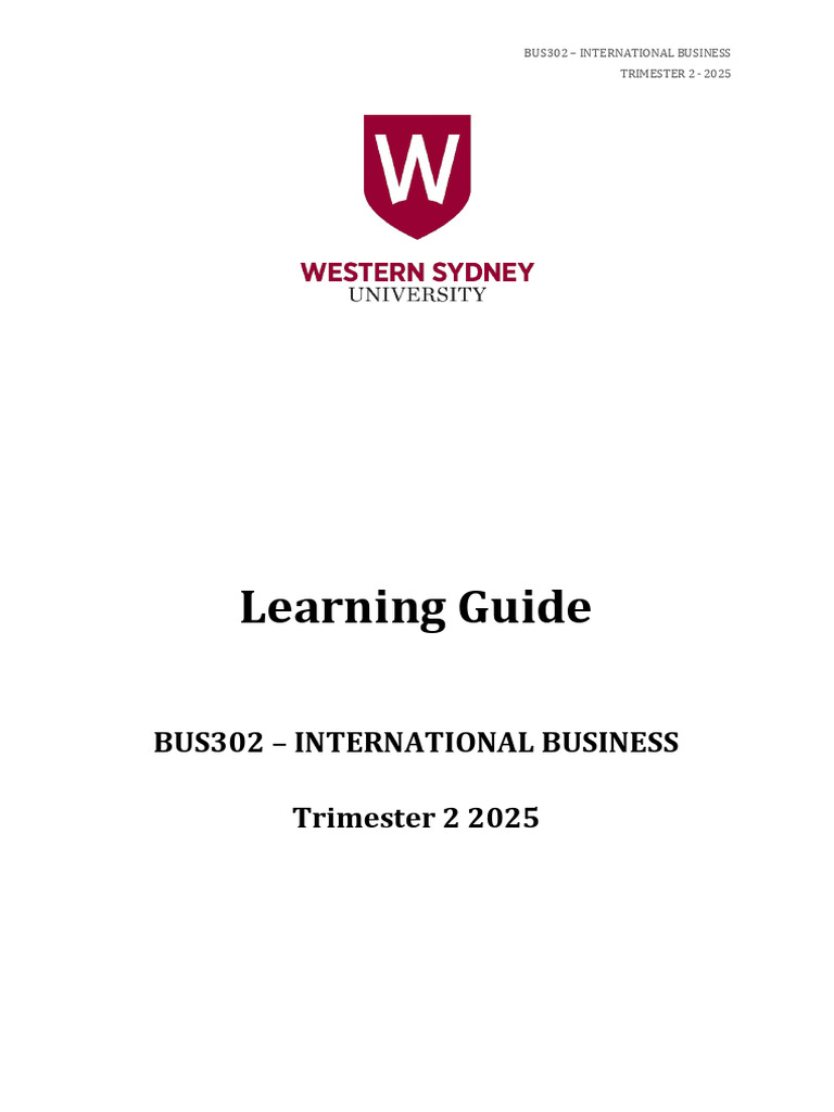 International Business - LG - 2025 - T2 - Final | PDF | Educational ...