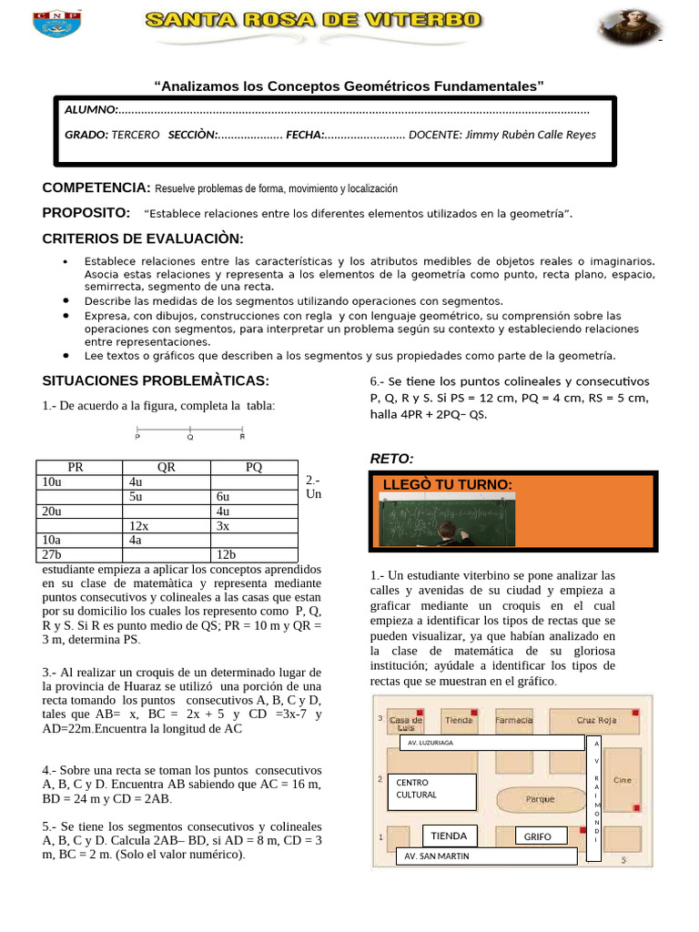 Ficha de Conceptos Geometricos | PDF | Geometría | Matemáticas