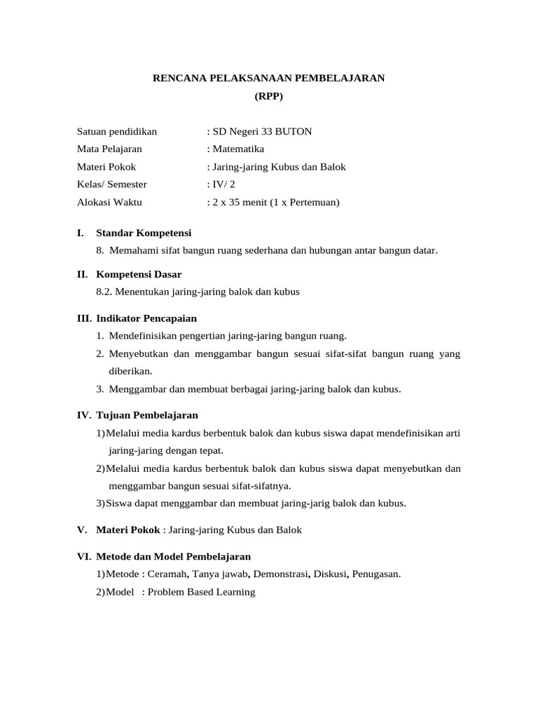 RPP_Matematika_kelas_4_SD (1) marna | PDF