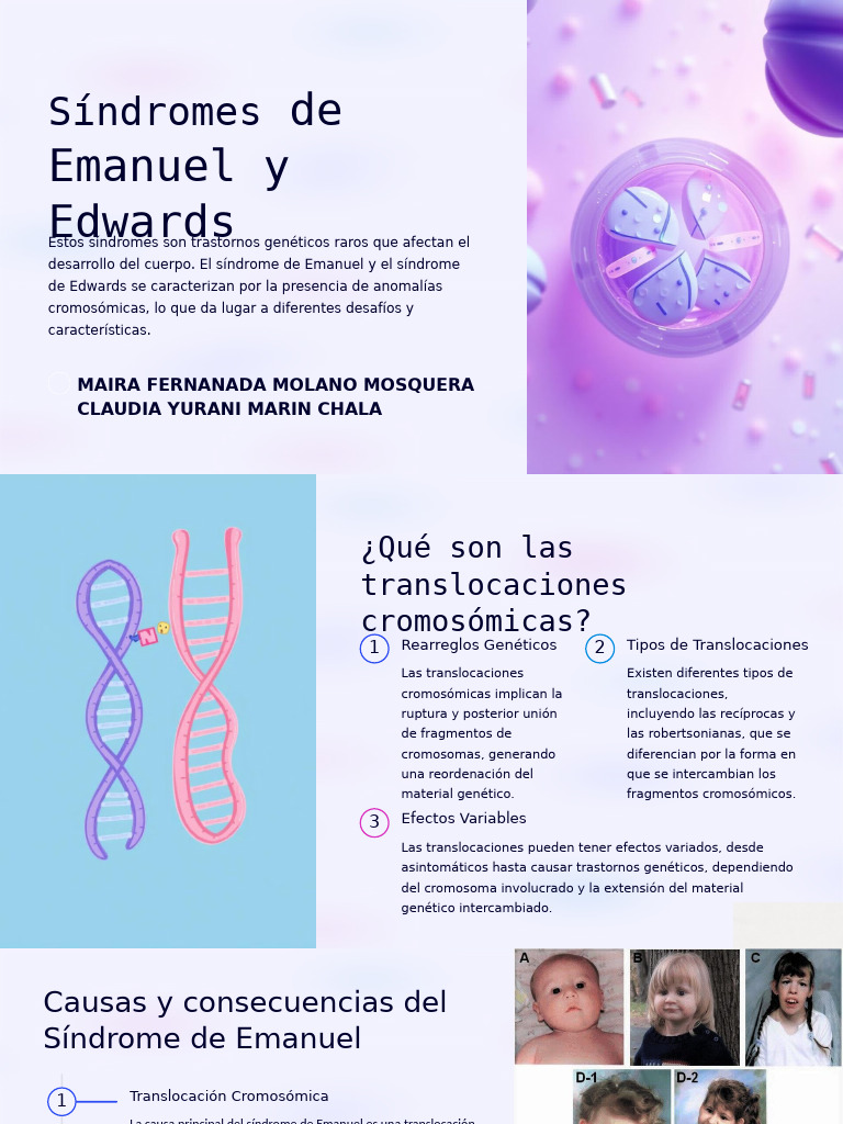 Introduccion A Los Sindromes de Emanuel y Edwards | PDF | Enfermedades ...