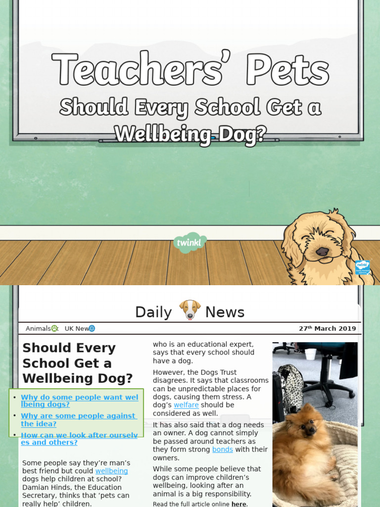 Wellbeing Dogs Daily News Powerpoint Ver 2 | PDF | Dogs | Psychological ...