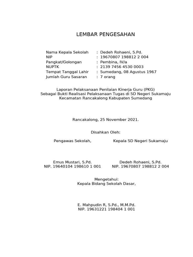 01 Lembar Pengesahan | PDF