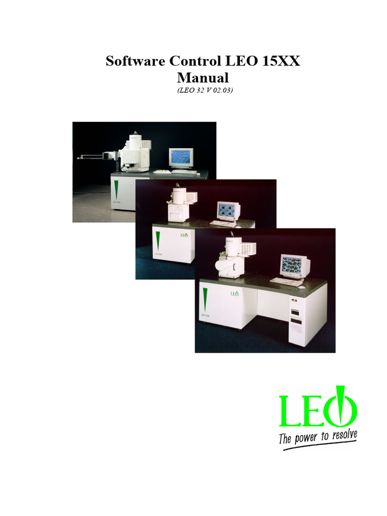Leo 15xx Sem Software Manual Pdf Computer File Microscope