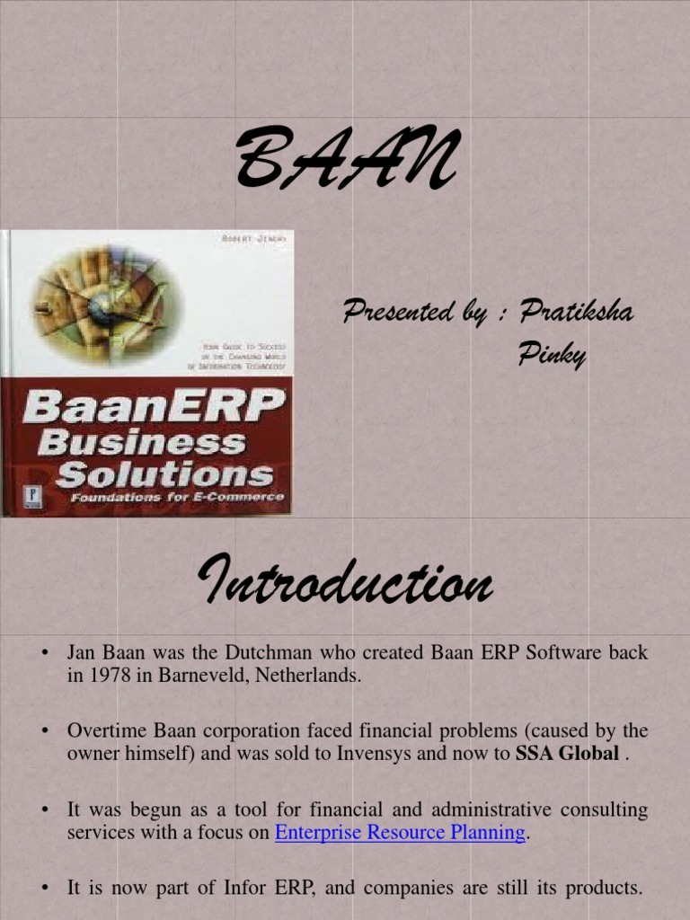 BAAN | PDF | Enterprise Resource Planning | Computing