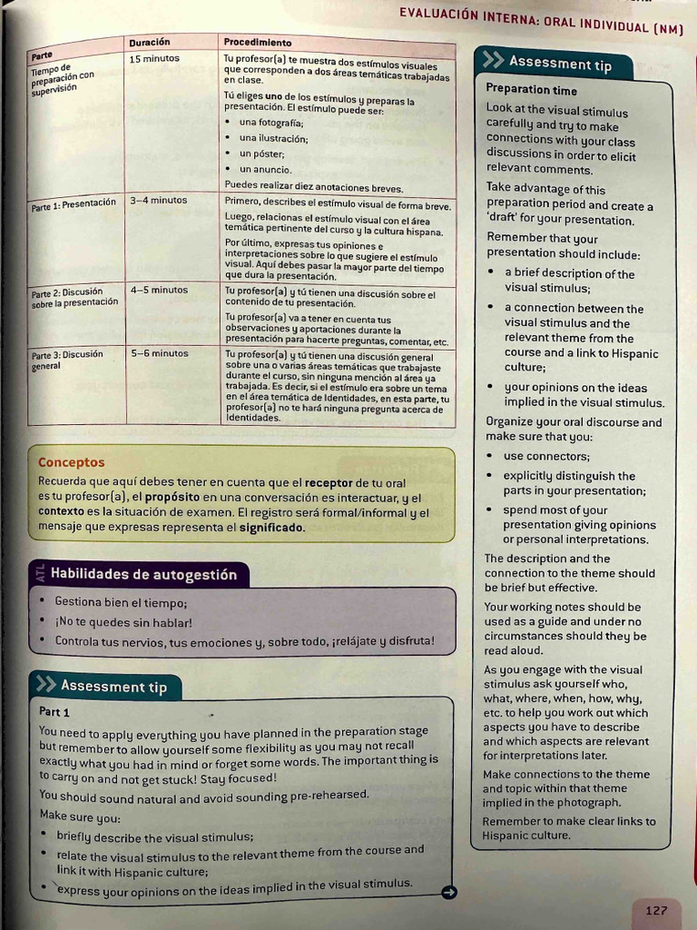 IB Spanish B Evaluación Interna | PDF