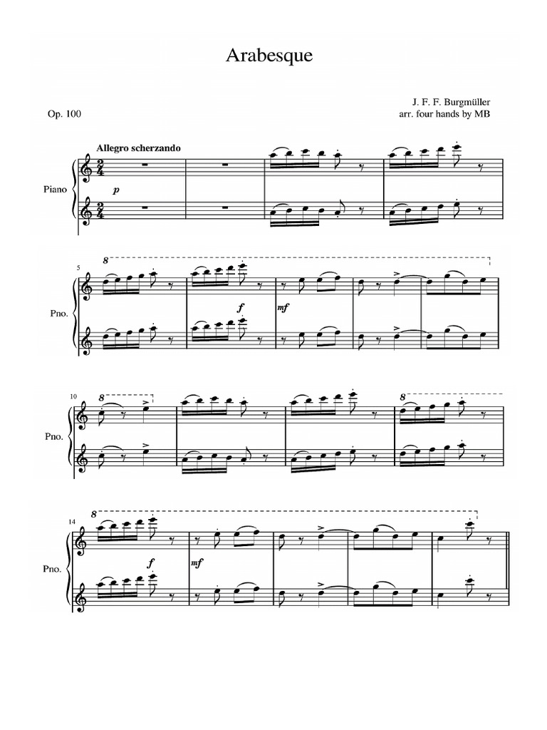 Arabesque piano 1 | PDF