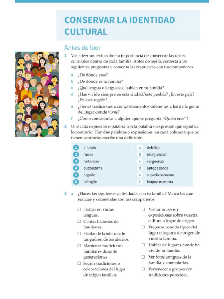 IB 2 Conservar La Identidad y Cultura | PDF